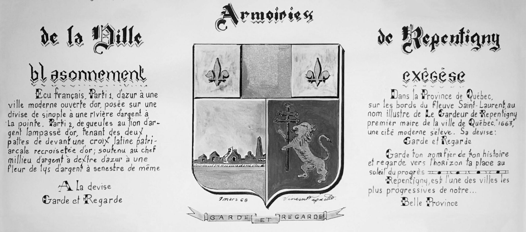 Les armoiries - Ville 350 - Histoire de Repentigny